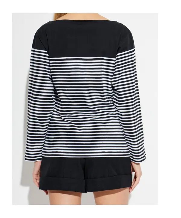 Balmain Striped Long Sleeve Top