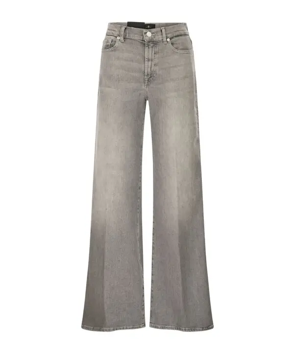 7 For All Mankind Lotta High-waist Flared Jeans - Gray
