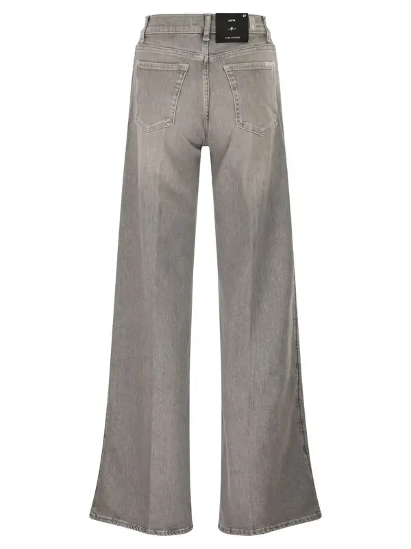 7 For All Mankind Lotta High-waist Flared Jeans - Gray