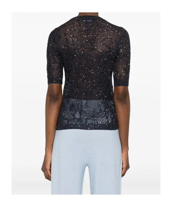 Fabiana Filippi Open Knit Sparkle T-shirt
