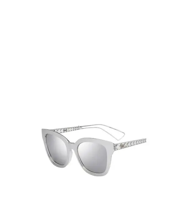 Dior Silver Logo Detail Sunglasses - White