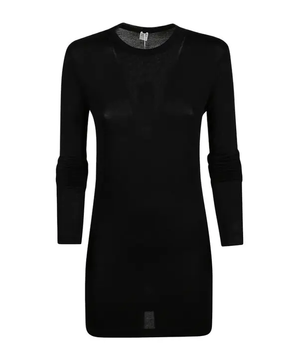 TOTEME Long-sleeved Crewneck T-shirt - Black