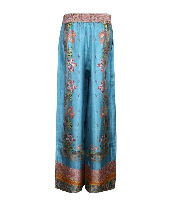 PIERRE-LOUIS MASCIA Loose Floral Print Pants - Blue