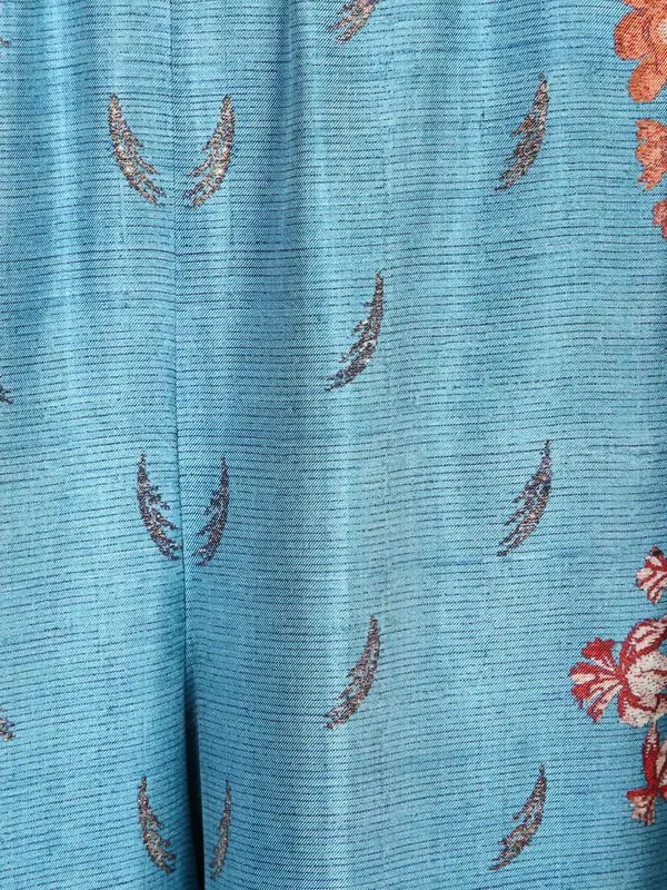 PIERRE-LOUIS MASCIA Loose Floral Print Pants - Blue