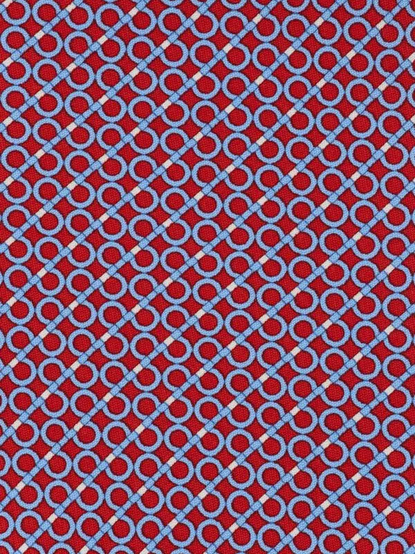 FERRAGAMO Gancini Regimental Print Silk Neck Tie - Red