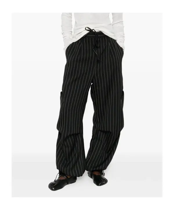 Y3 Pinstriped Drawstring Trousers