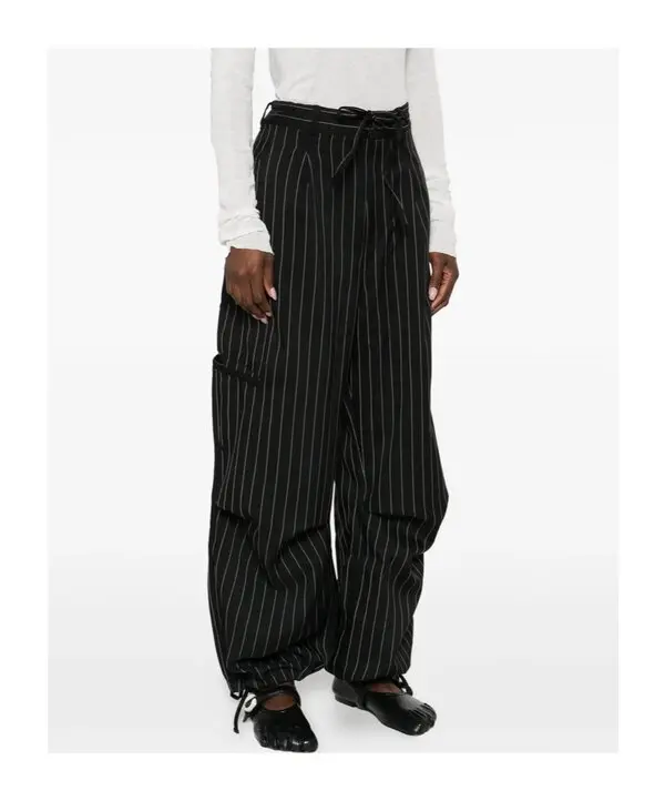 Y3 Pinstriped Drawstring Trousers