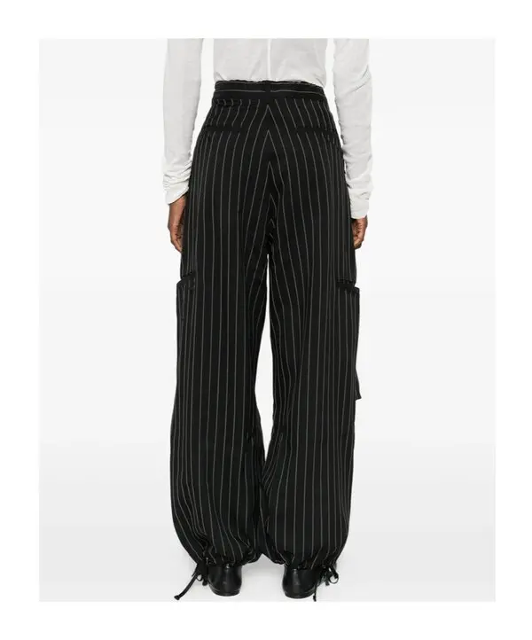 Y3 Pinstriped Drawstring Trousers