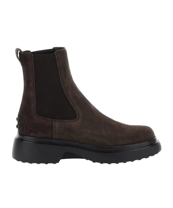 TOD'S Round Toe Chelsea Boots - Black