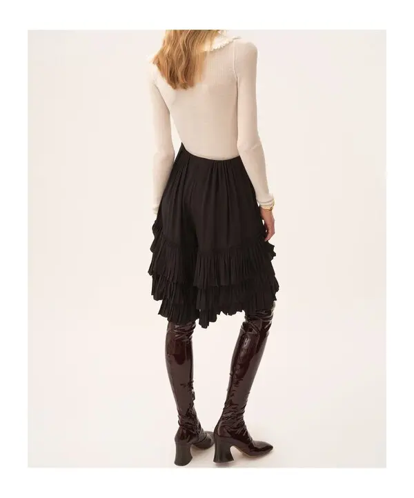Chloé Tiered Ruffle Shorts