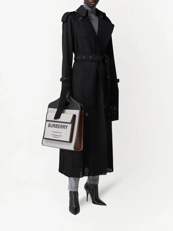 Burberry Medium Pocket Tote Bag - Gray
