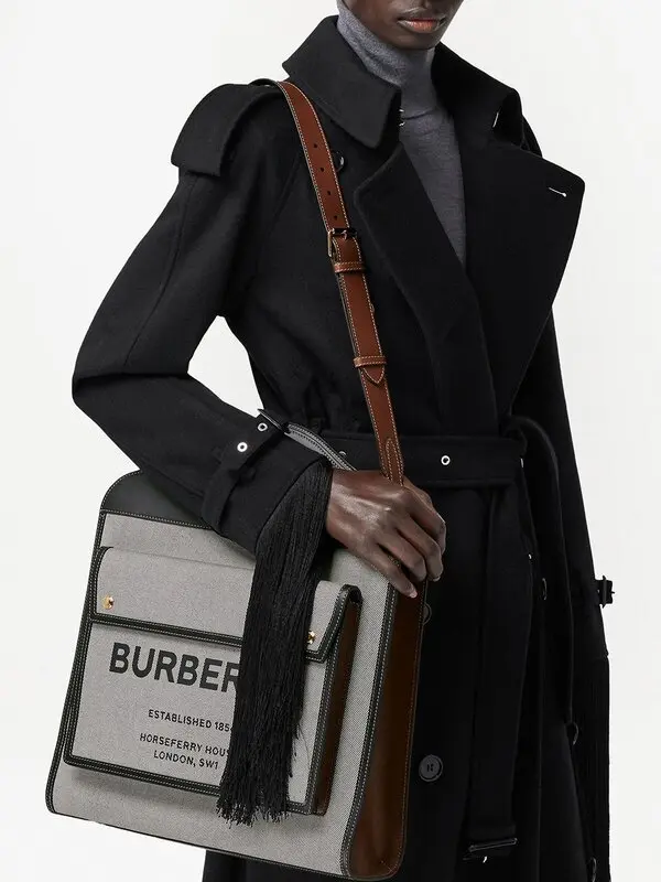 Burberry Medium Pocket Tote Bag - Gray