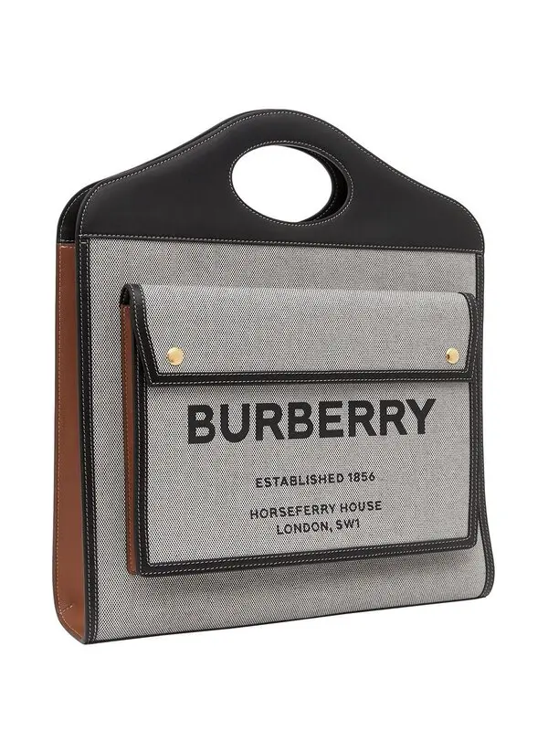 Burberry Medium Pocket Tote Bag - Gray