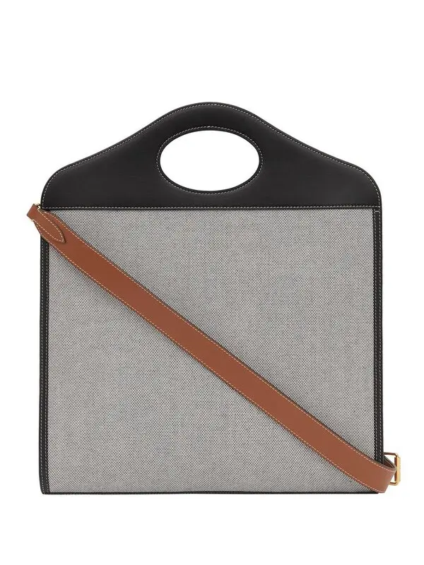 Burberry Medium Pocket Tote Bag - Gray