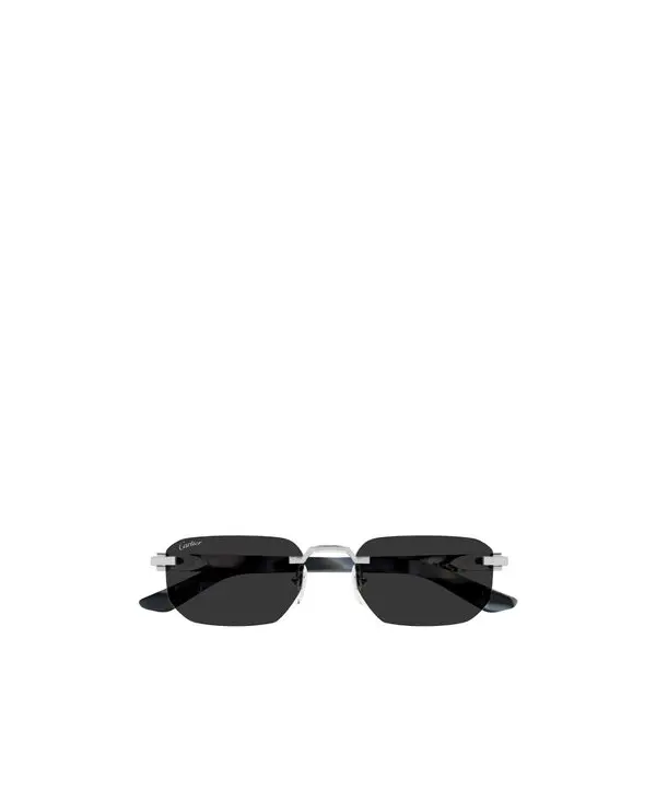 Cartier Rectangular Frame Sunglasses - Silver