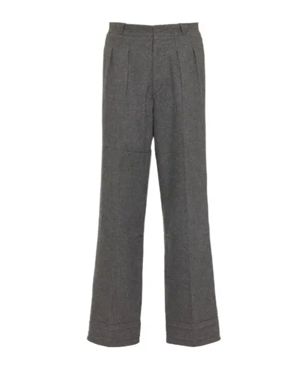 MAISON MARGIELA Wool Trousers - Gray Mixed Color