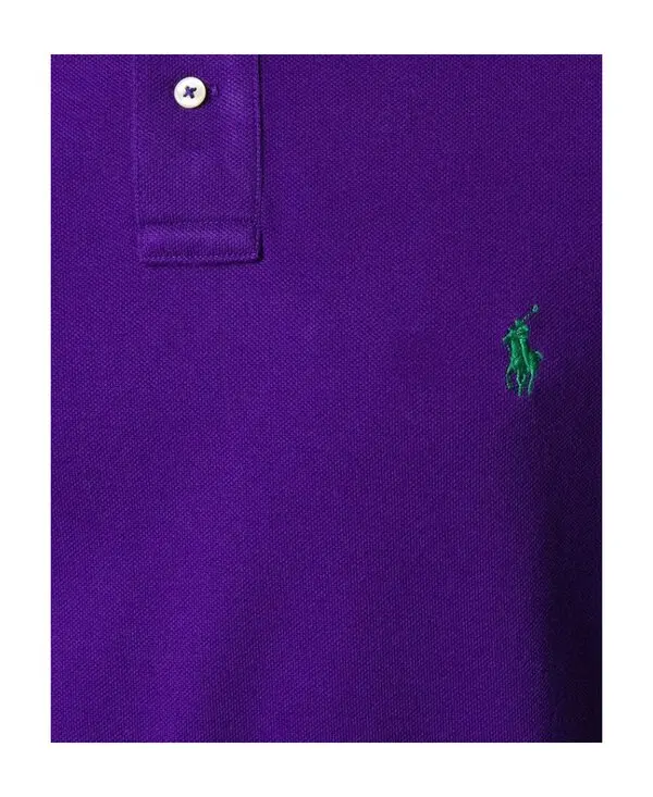 Polo Ralph Lauren Logo Embroidered Short-sleeved Polo Shirt - Blue