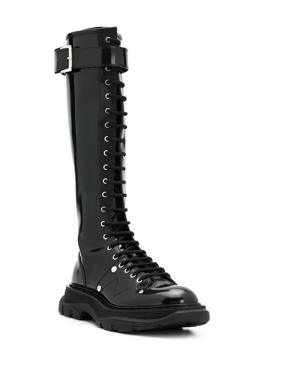 Alexander McQueen Knee-high Combat Boots
