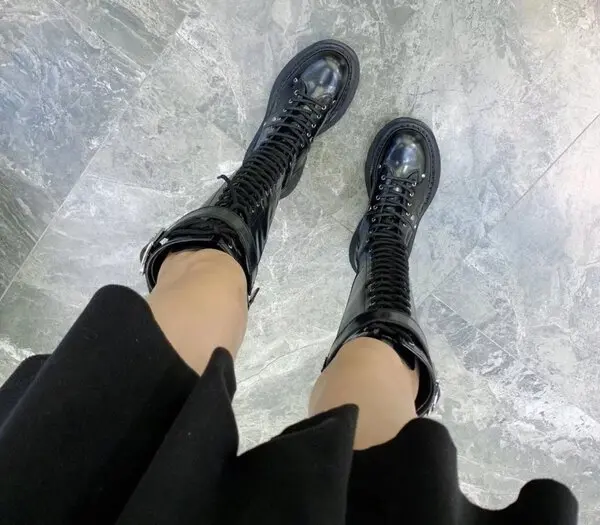 Alexander McQueen Knee-high Combat Boots