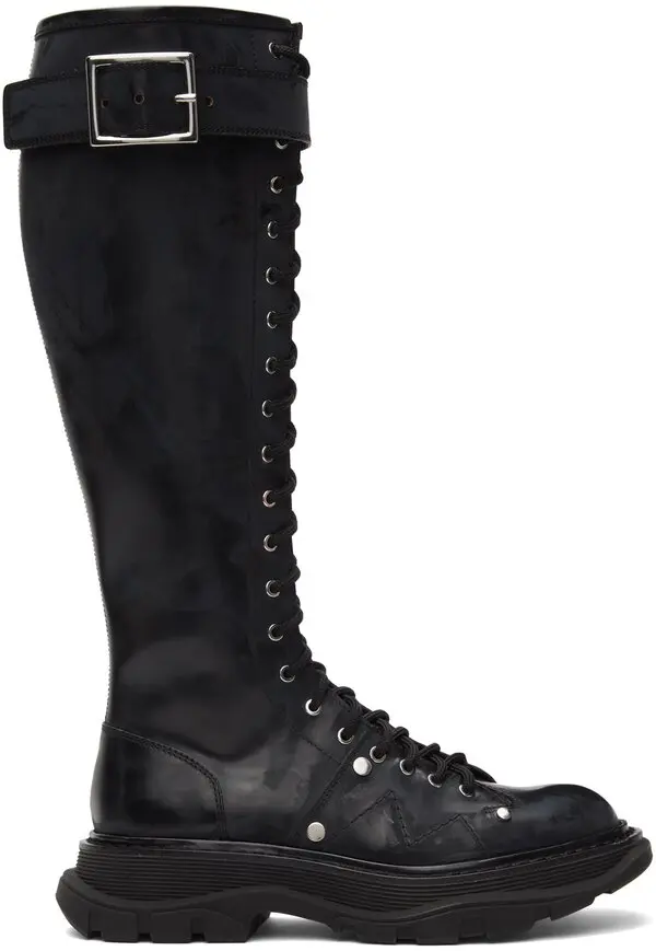Alexander McQueen Knee-high Combat Boots
