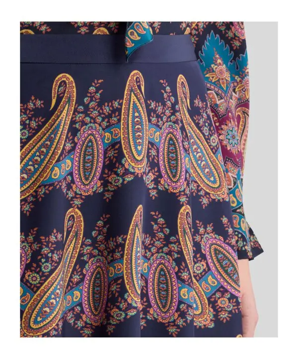Etro Paisley-printed Pleated Maxi Skirt