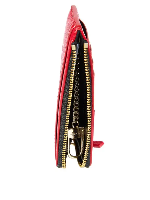Marc Jacobs Leather Top Zip Wallet - Red