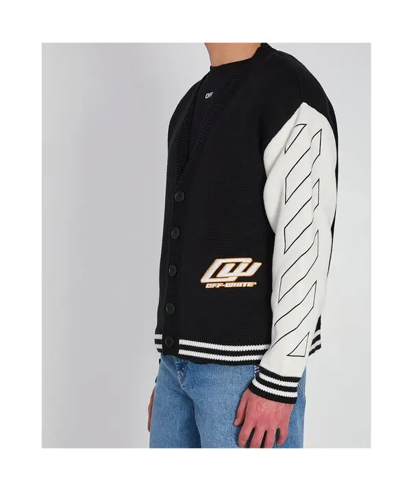 Off-White Varsity Stripe Cardigan