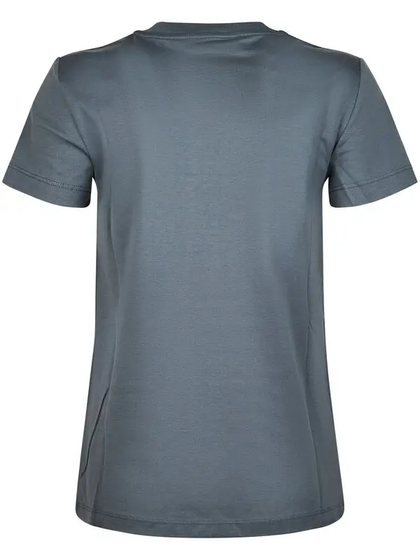 Max Mara Short Sleeve Crewneck T-shirt With Pocket - Gray