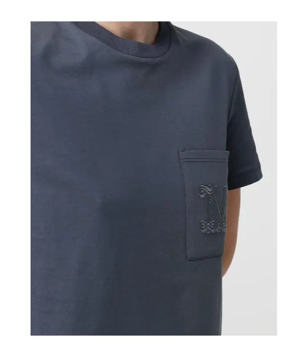 Max Mara Papaia Logo Patch Crewneck T-shirt - No