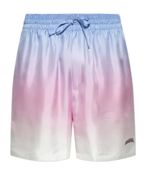 Casablanca Gradient-print Silk Shorts - Pink