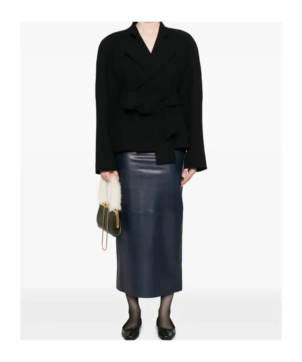 Khaite Edith Belted Jacket - Black