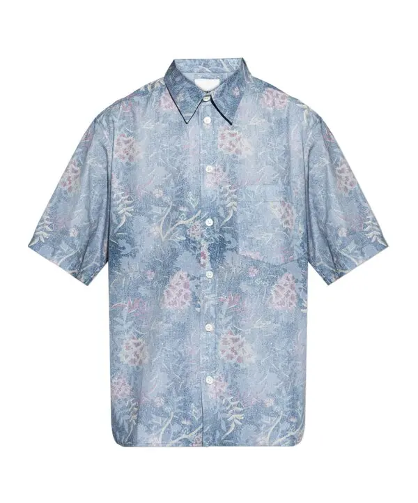 Isabel Marant Étoile Floral Printed Short-sleeve Shirt - Blue