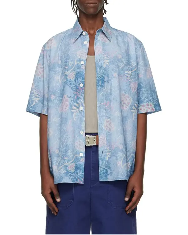 Isabel Marant Étoile Floral Printed Short-sleeve Shirt - Blue