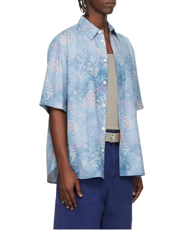 Isabel Marant Étoile Floral Printed Short-sleeve Shirt - Blue