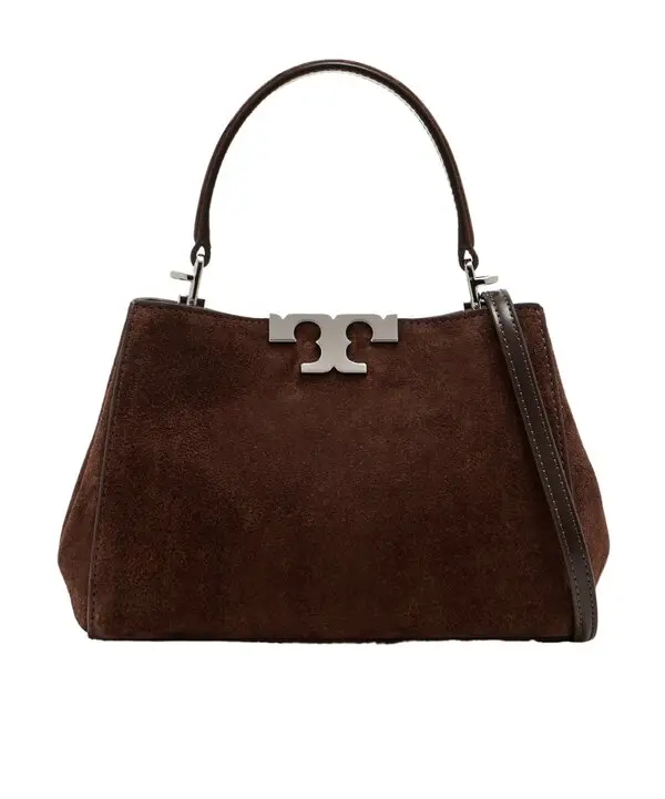 Tory Burch Mini Eleanor Logo Plaque Satchel Bag - Brown