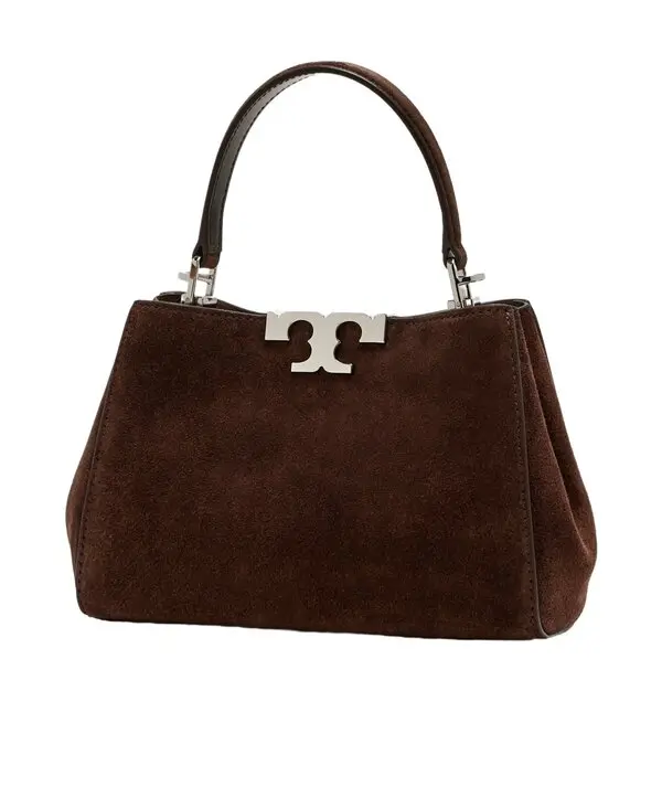 Tory Burch Mini Eleanor Logo Plaque Satchel Bag - Brown