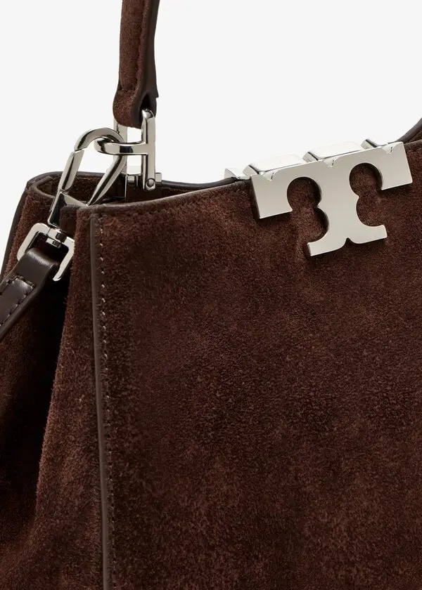 Tory Burch Mini Eleanor Logo Plaque Satchel Bag - Brown