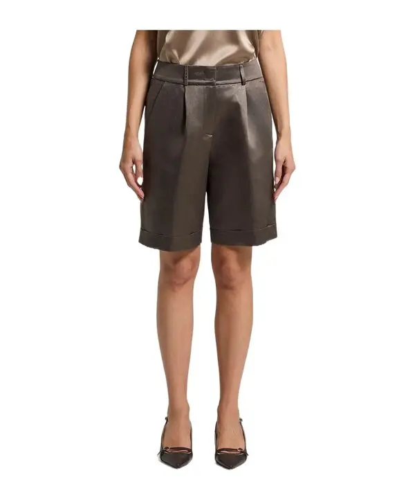 Peserico Pleated Turn-up Shorts