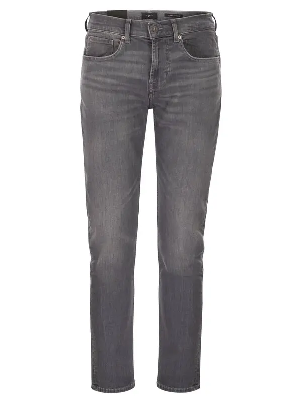 7 For All Mankind Slimmy Tapered Jeans - Black