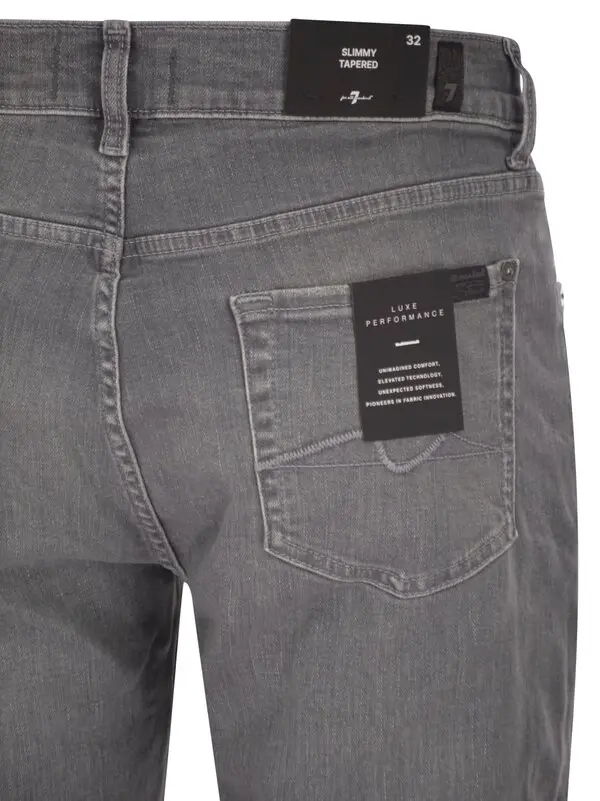 7 For All Mankind Slimmy Tapered Jeans - Black