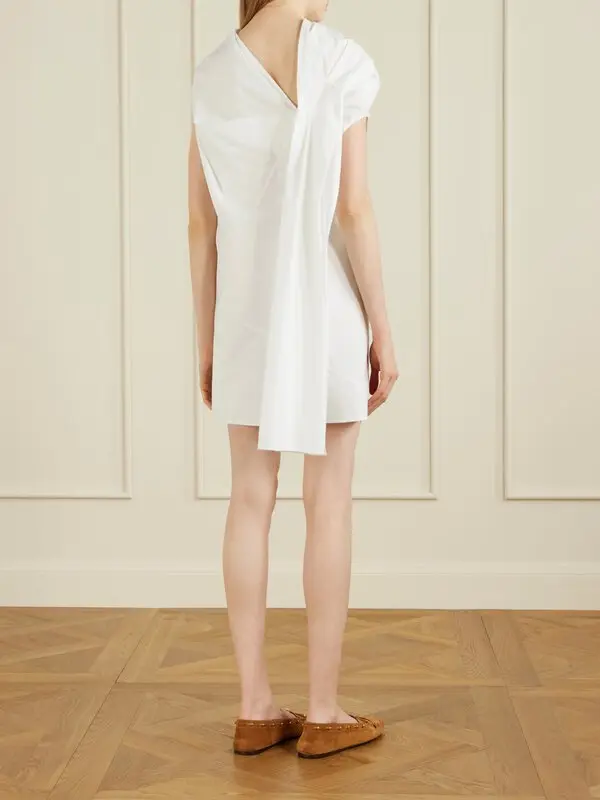 Khaite Tatia Pleated Mini Dress