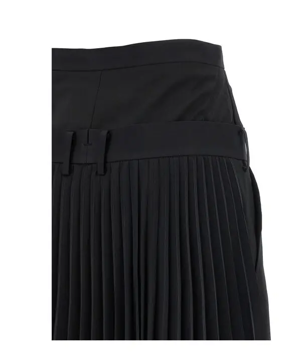 Junya Watanabe Pleated Trousers With Skirt-like Waist Detail