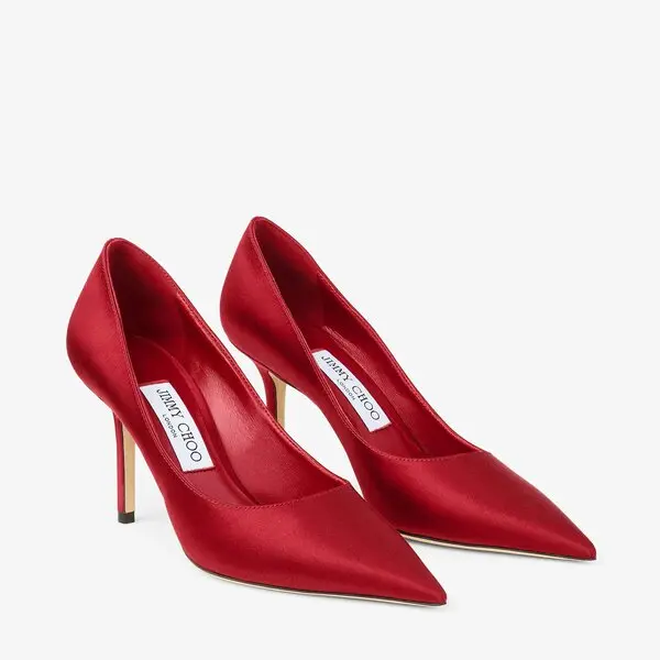 JIMMY CHOO Love Pointed Toe Stiletto High Heel Pumps - Ruby Red