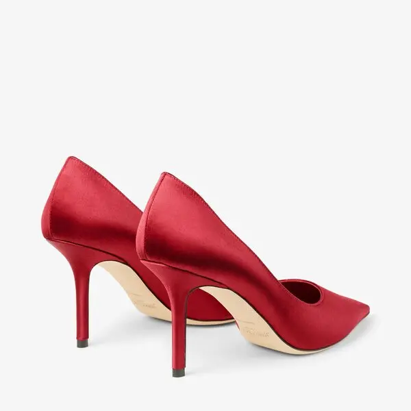 JIMMY CHOO Love Pointed Toe Stiletto High Heel Pumps - Ruby Red