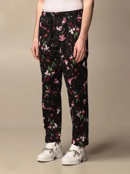 DIESEL® Floral Print Straight-leg Trousers
