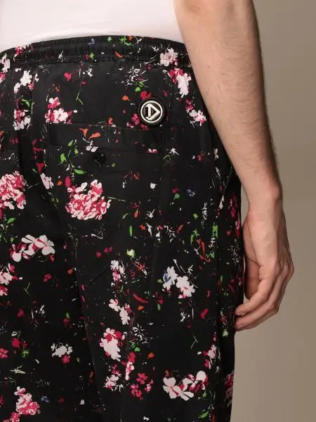 DIESEL® Floral Print Straight-leg Trousers