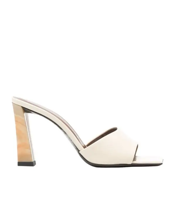 GIUSEPPE ZANOTTI Talia Square-toe Heeled Sandals - White