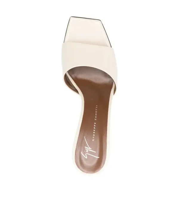 GIUSEPPE ZANOTTI Talia Square-toe Heeled Sandals - White