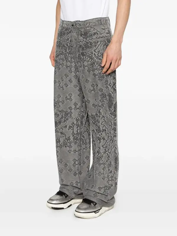 Amiri Paisley Wide-leg Jeans