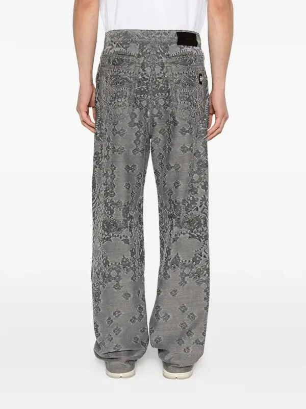 Amiri Paisley Wide-leg Jeans